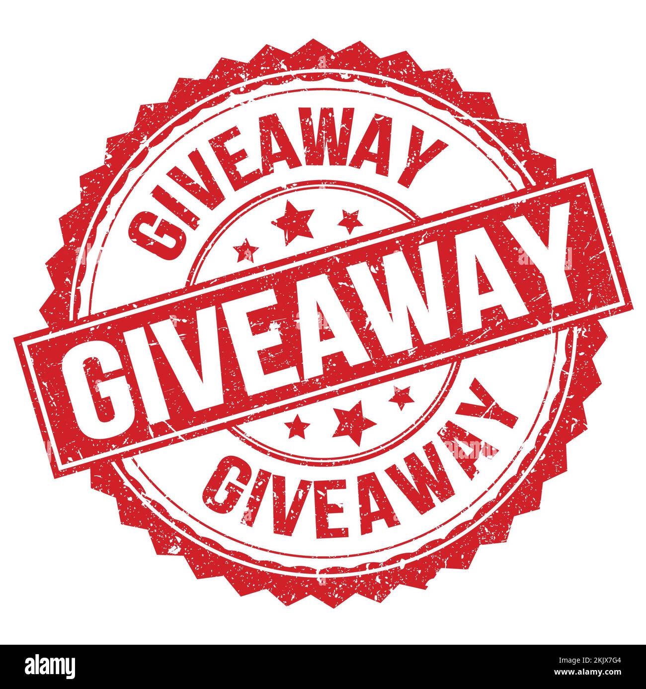 GIVEAWAY text written on red round stamp sign Stock Photo - Alamy