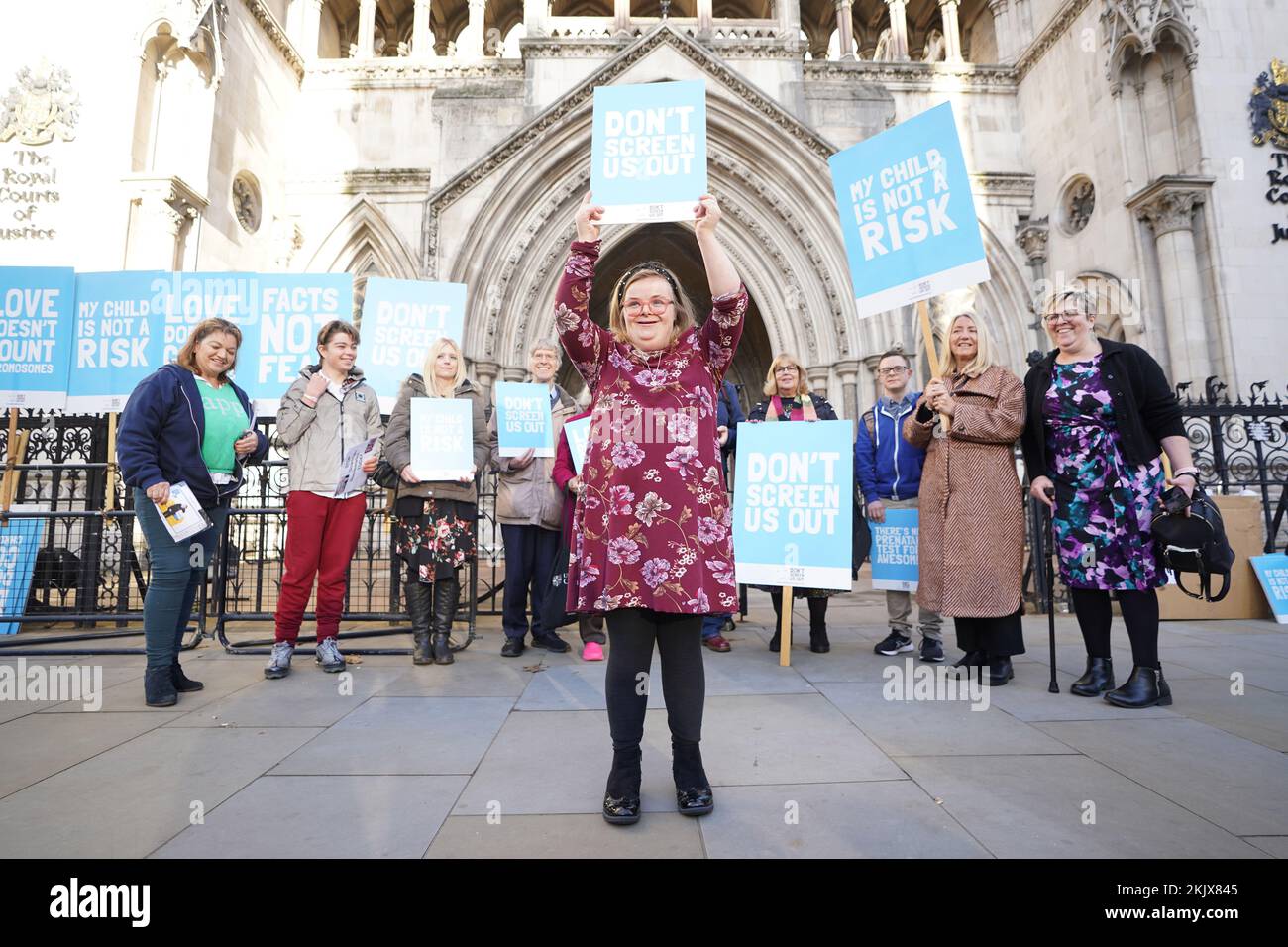 Supporters of Heidi Crowter and Maire Lea-Wilson outside the Royal ...