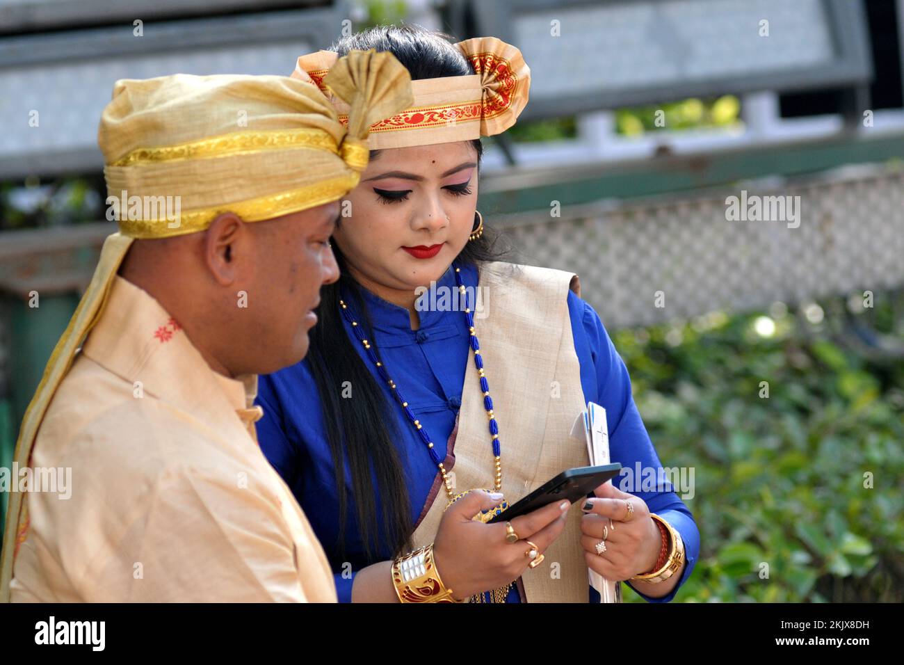 New Delhi, New Delhi, India. 25th Nov, 2022. Assam couple in ...