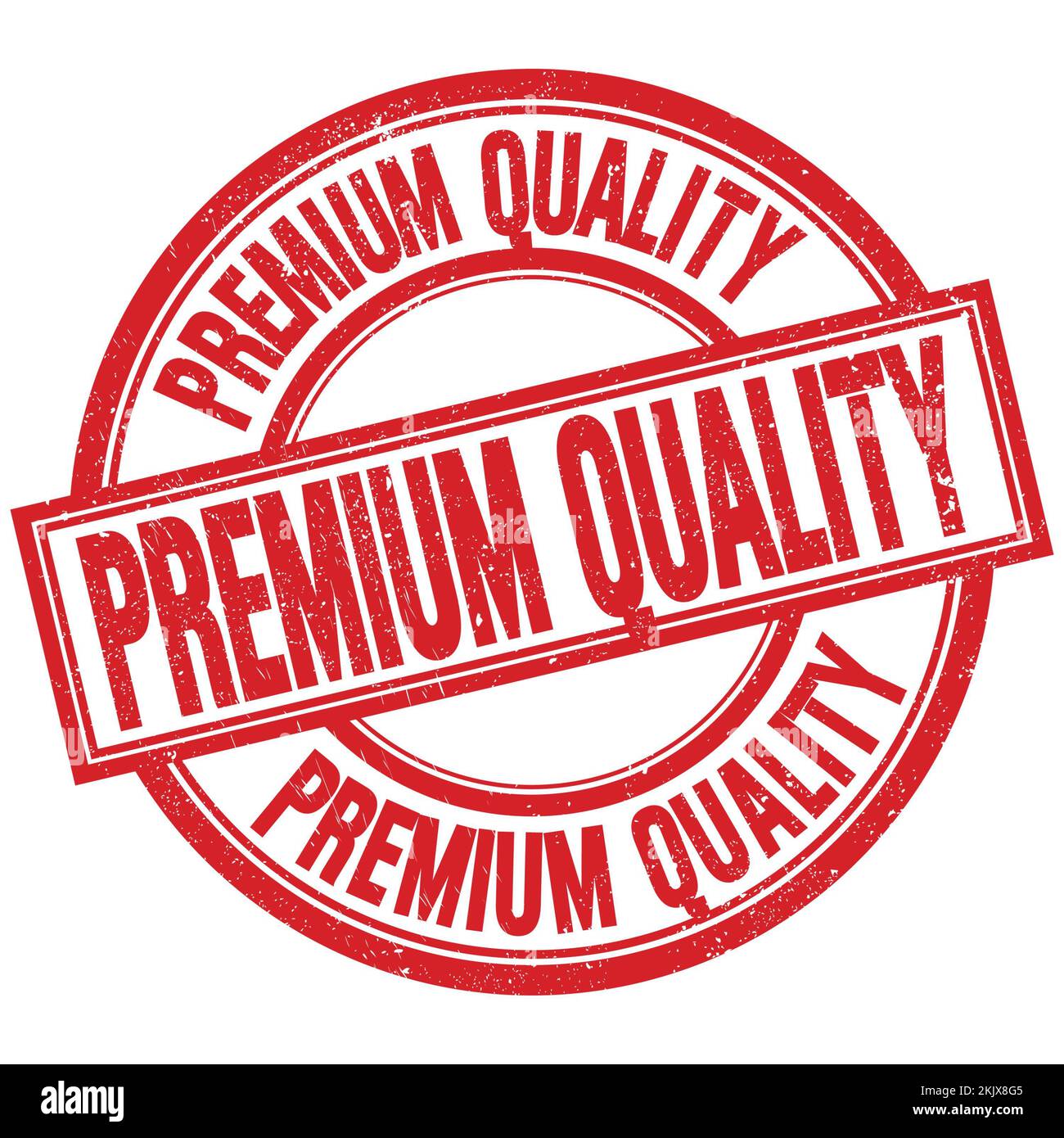 PREMIUM QUALITY text written word on red round stamp sign Stock Photo ...
