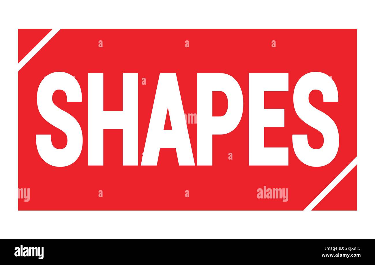 SHAPES text written on red rectangle stamp sign Stock Photo - Alamy