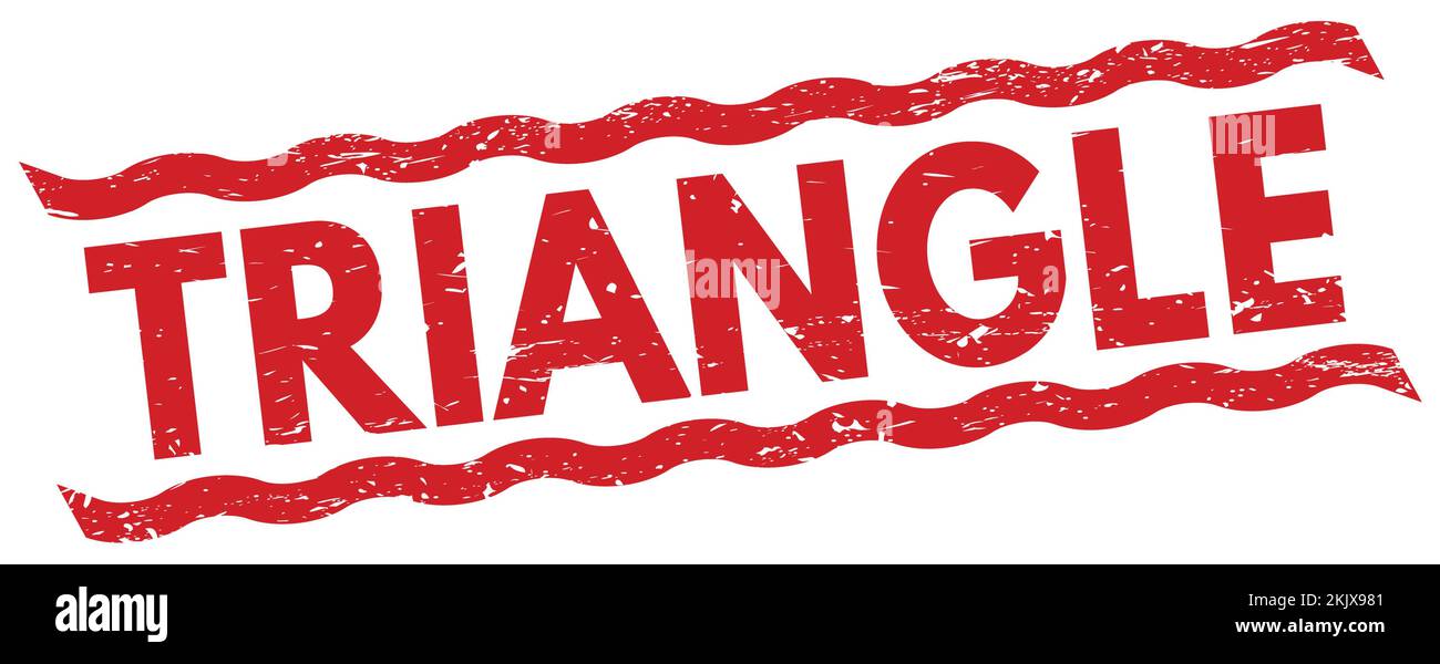 TRIANGLE text written on red lines stamp sign Stock Photo - Alamy