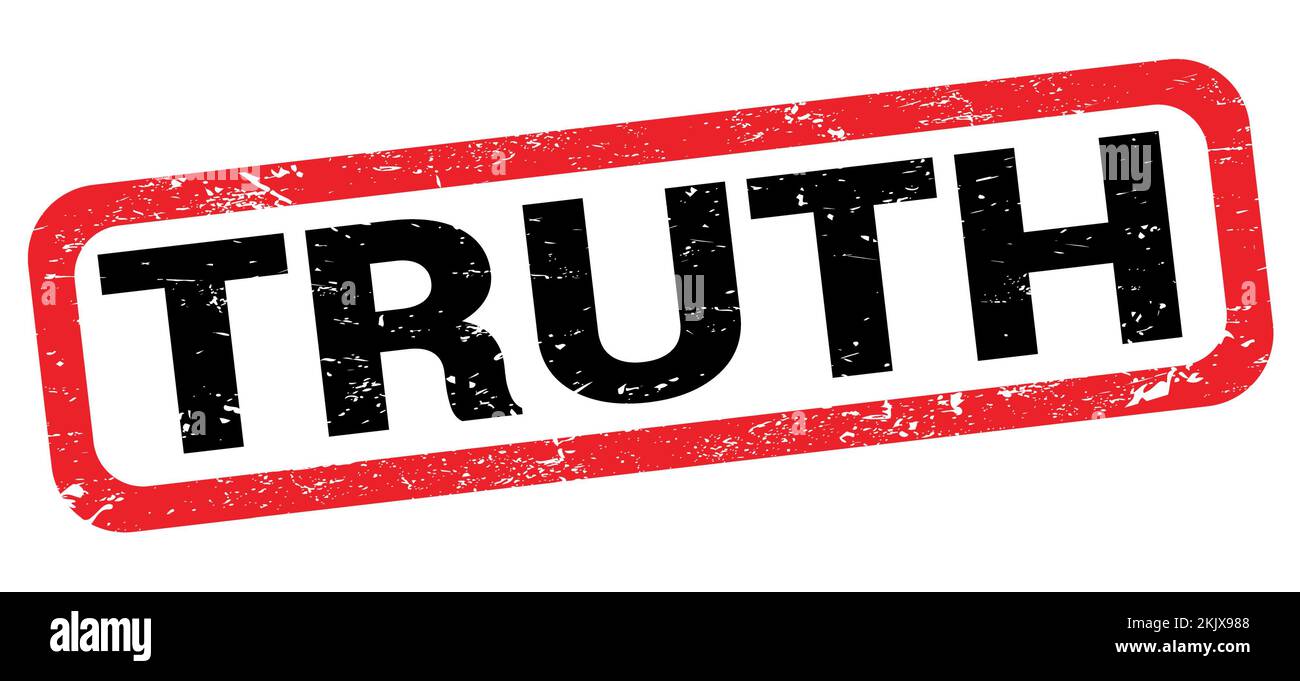 TRUTH text written on red-black rectangle stamp sign Stock Photo - Alamy