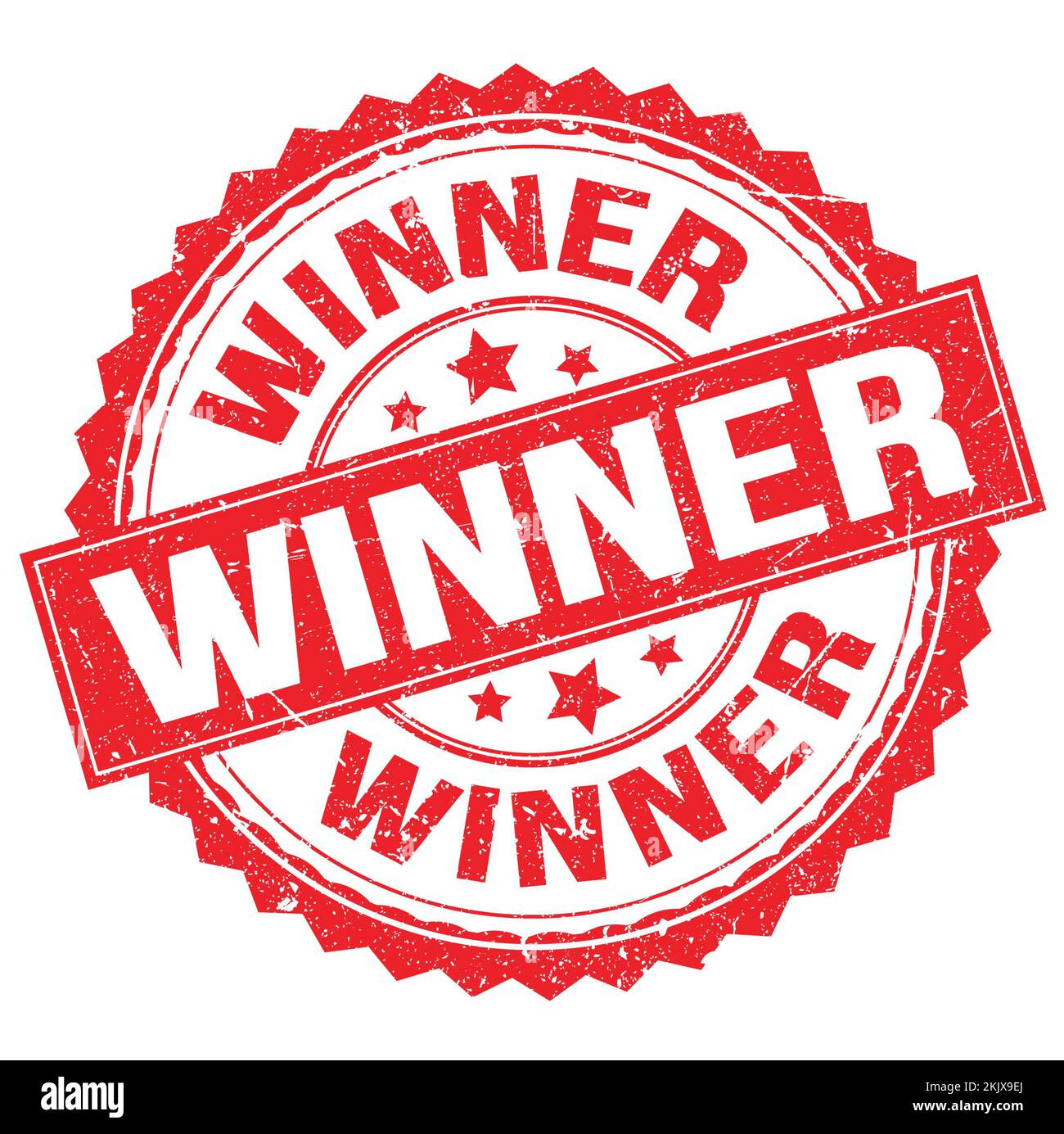 WINNER text written on red round stamp sign Stock Photo - Alamy