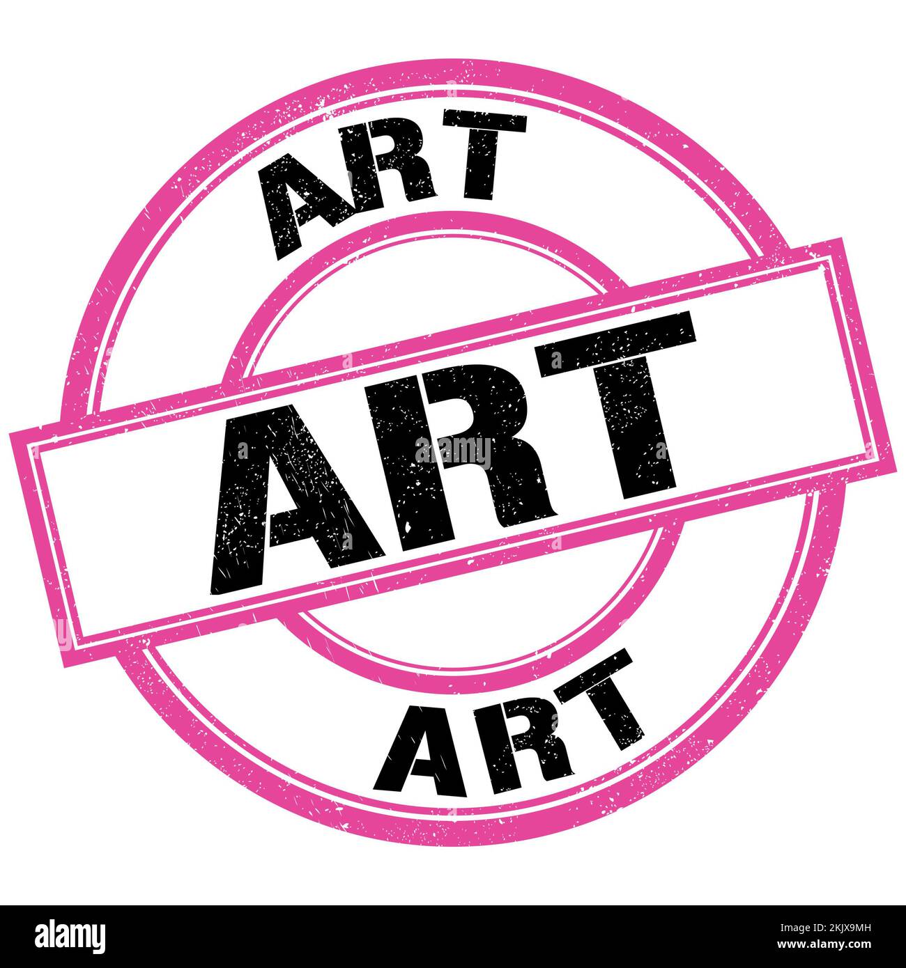 ART text written on pink-black round stamp sign Stock Photo - Alamy
