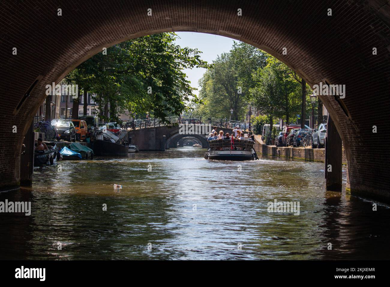 A view of one of the most famous bridges in Amsterdam as seen from the ...
