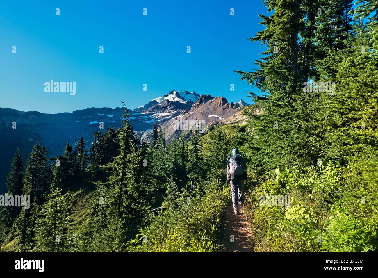 Trekking through Glacier Peak Wilderness, North Cascades, Pacific Crest ...