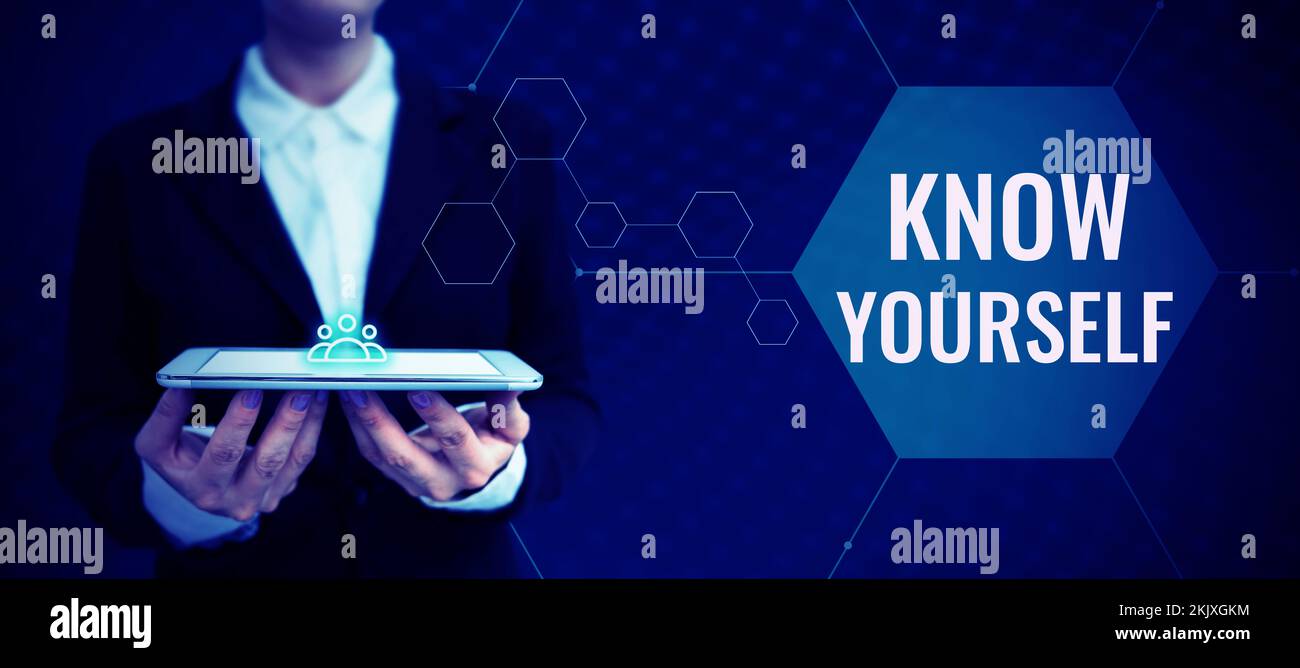 Conceptual display Know Yourself. Business concept Find You ...