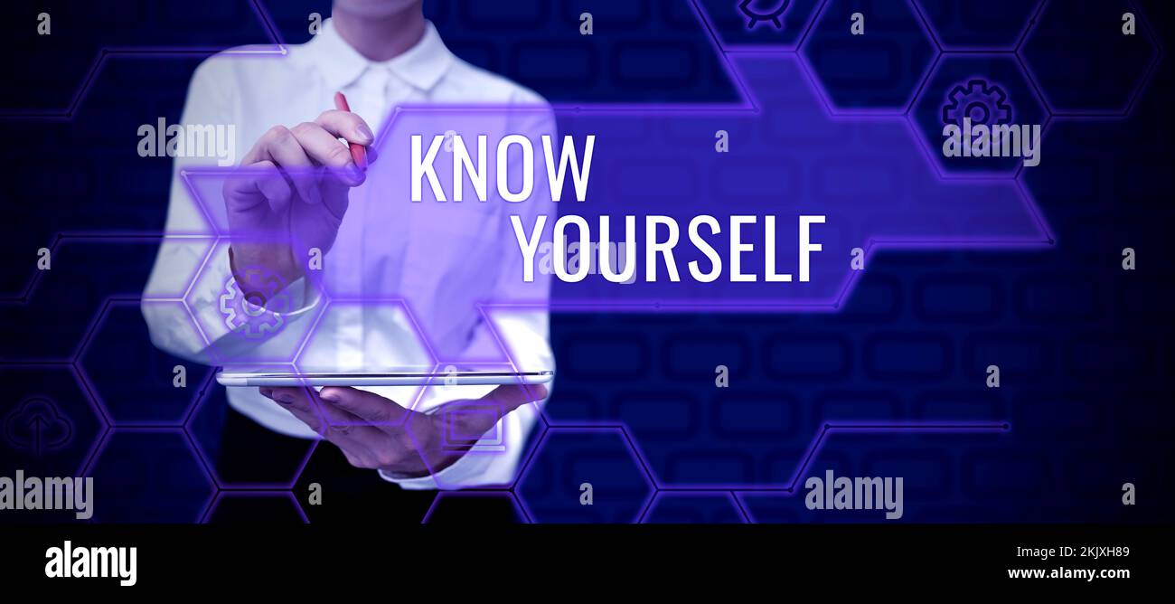 Writing displaying text Know Yourself. Business approach Find You ...