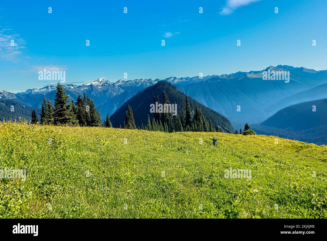 Trekking through Glacier Peak Wilderness, North Cascades, Pacific Crest Trail, Washington, USA ...