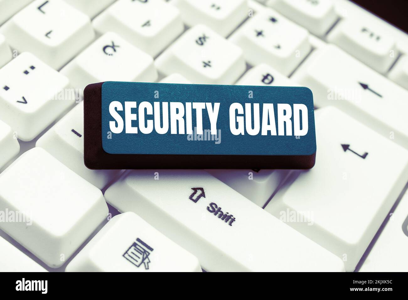 Conceptual caption Security Guard. Business idea tools used to manage ...