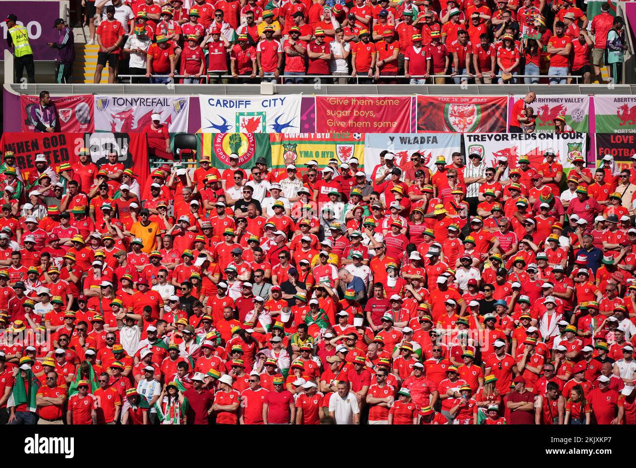 Wales Fans During The Fifa World Cup Qatar 2022 Match Group B Between