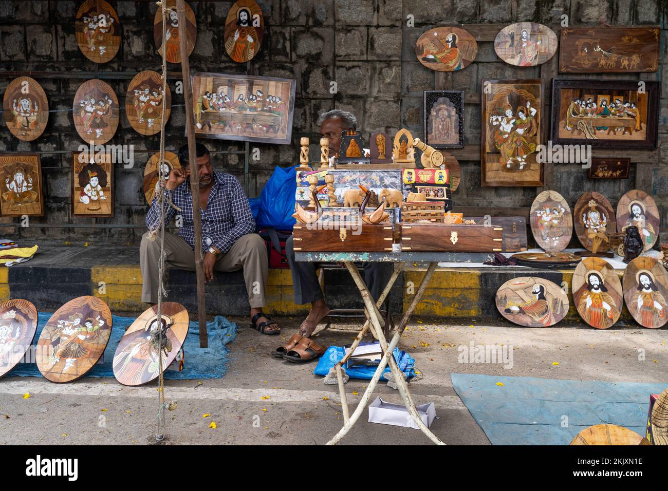 Indian street life style at Mysore city 17 September 2022 Stock Photo ...