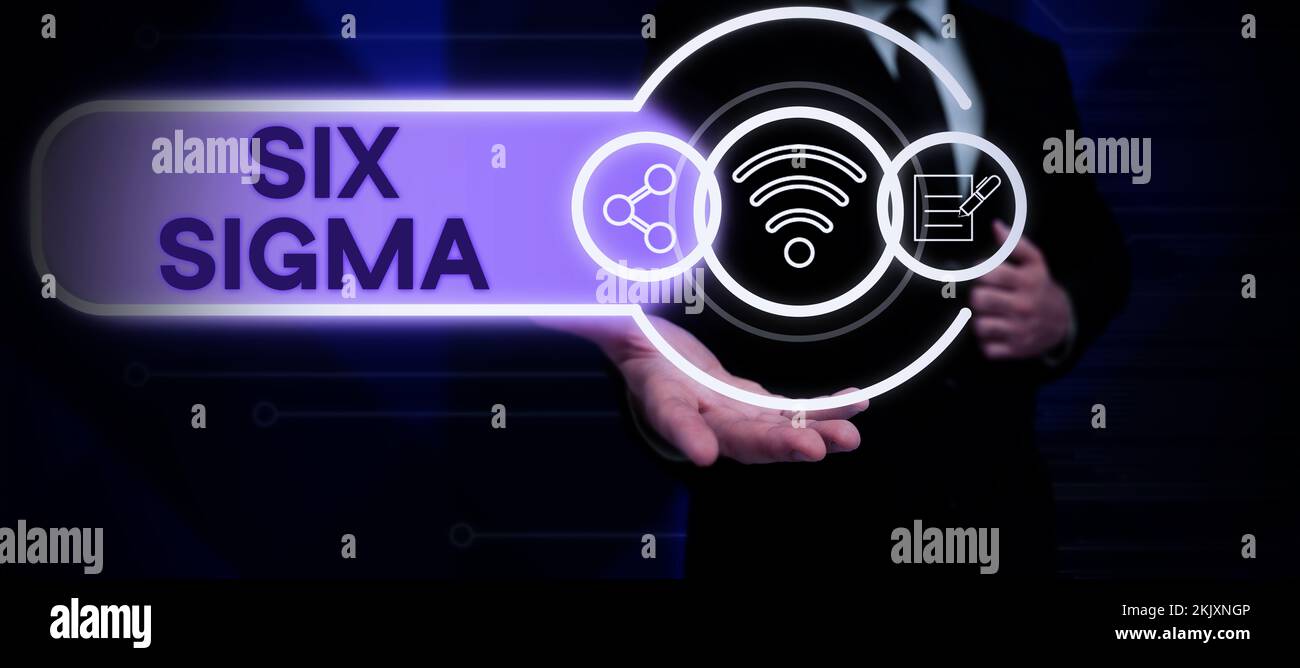 Inspiration showing sign Six Sigma. Internet Concept management ...