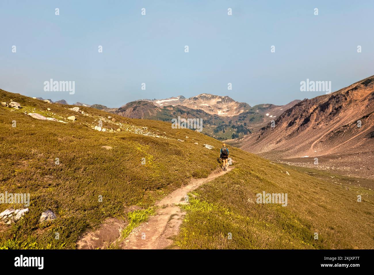 Trekking through Glacier Peak Wilderness, North Cascades, Pacific Crest Trail, Washington, USA ...