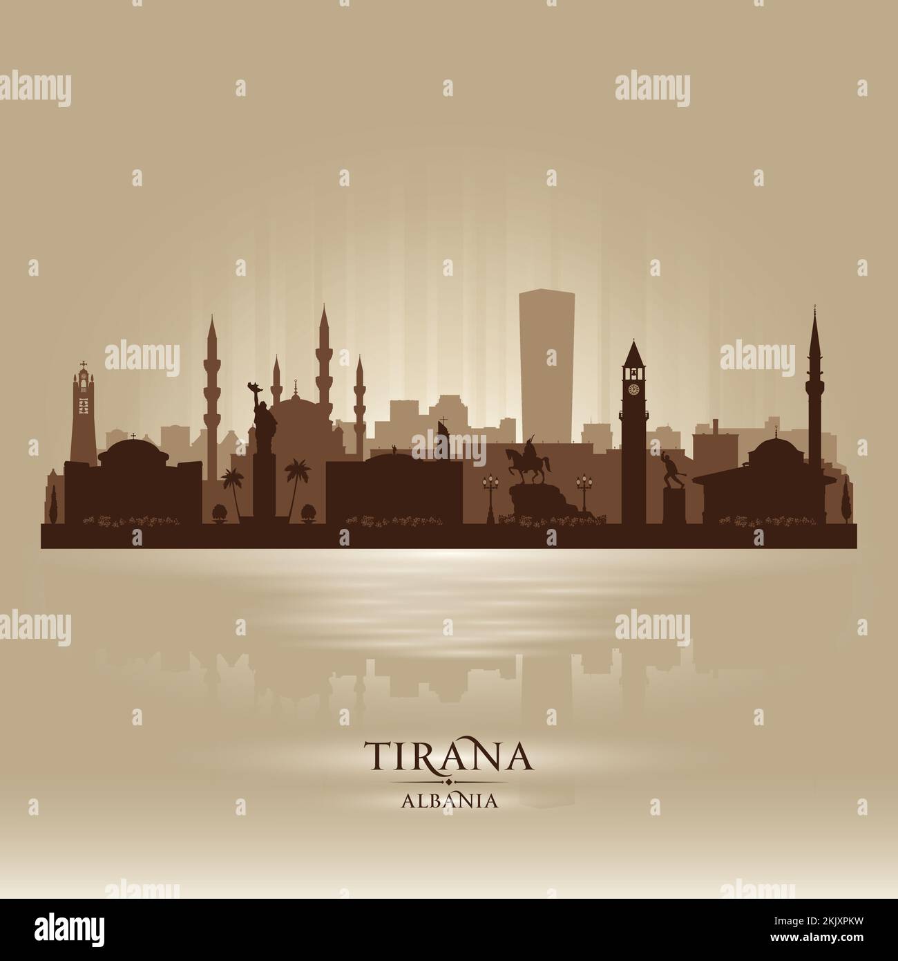 Downtown tirana skyscraper Stock Vector Images - Alamy