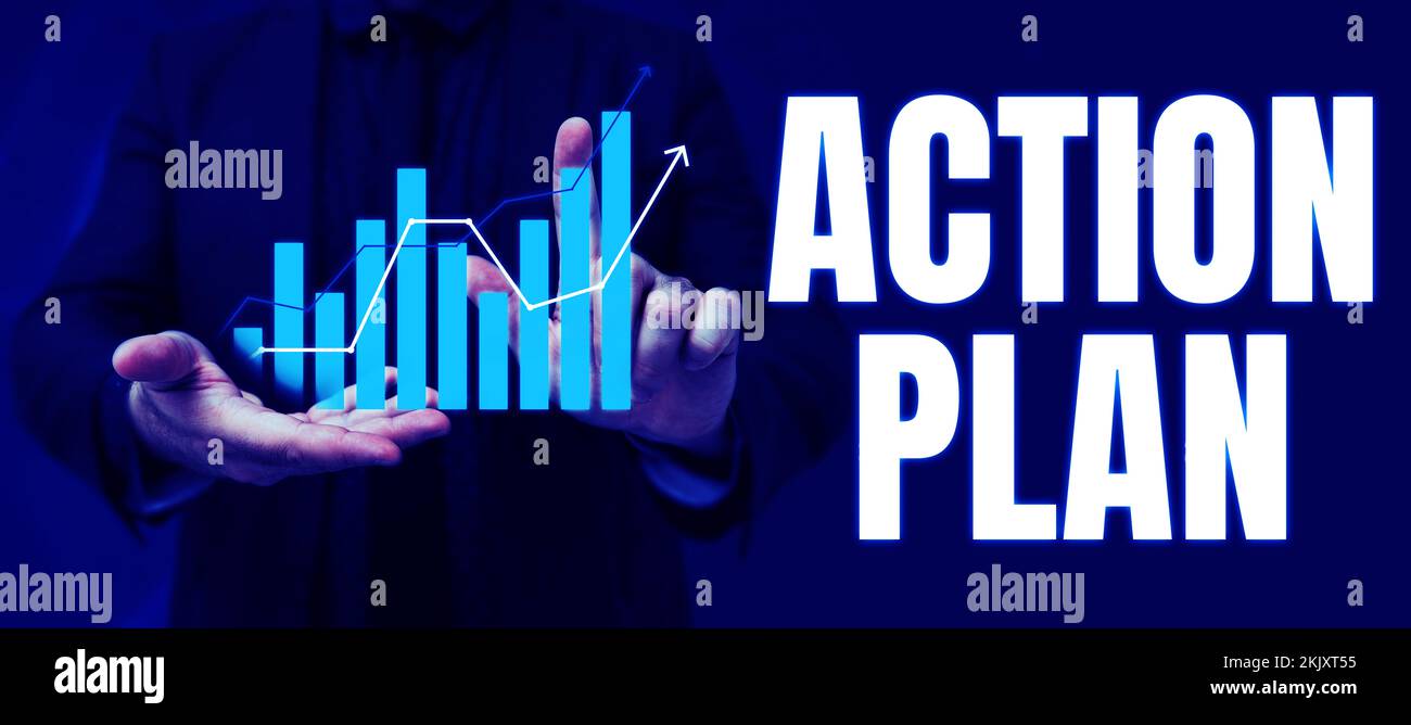 Handwriting text Action Plan. Business showcase list of things or ...