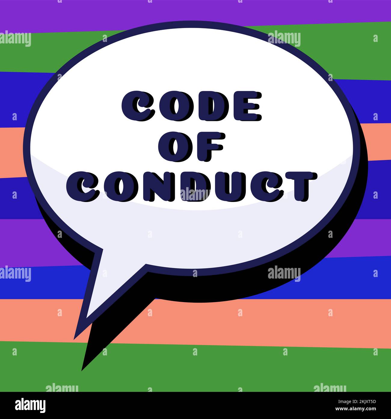Hand Writing Sign Code Of Conduct Business Approach Ethics Rules Moral