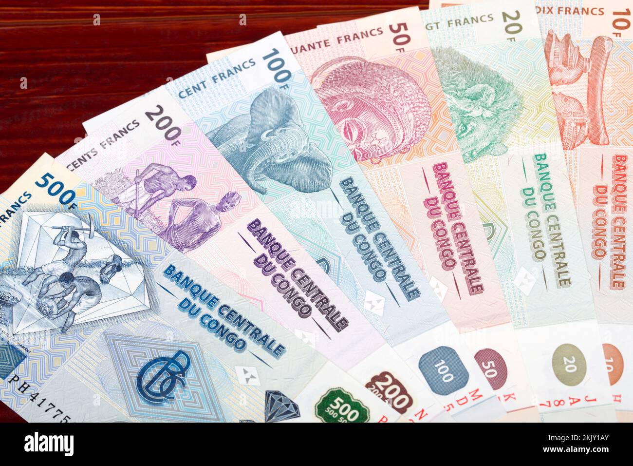 Old Congolese money - Francs a business background Stock Photo - Alamy