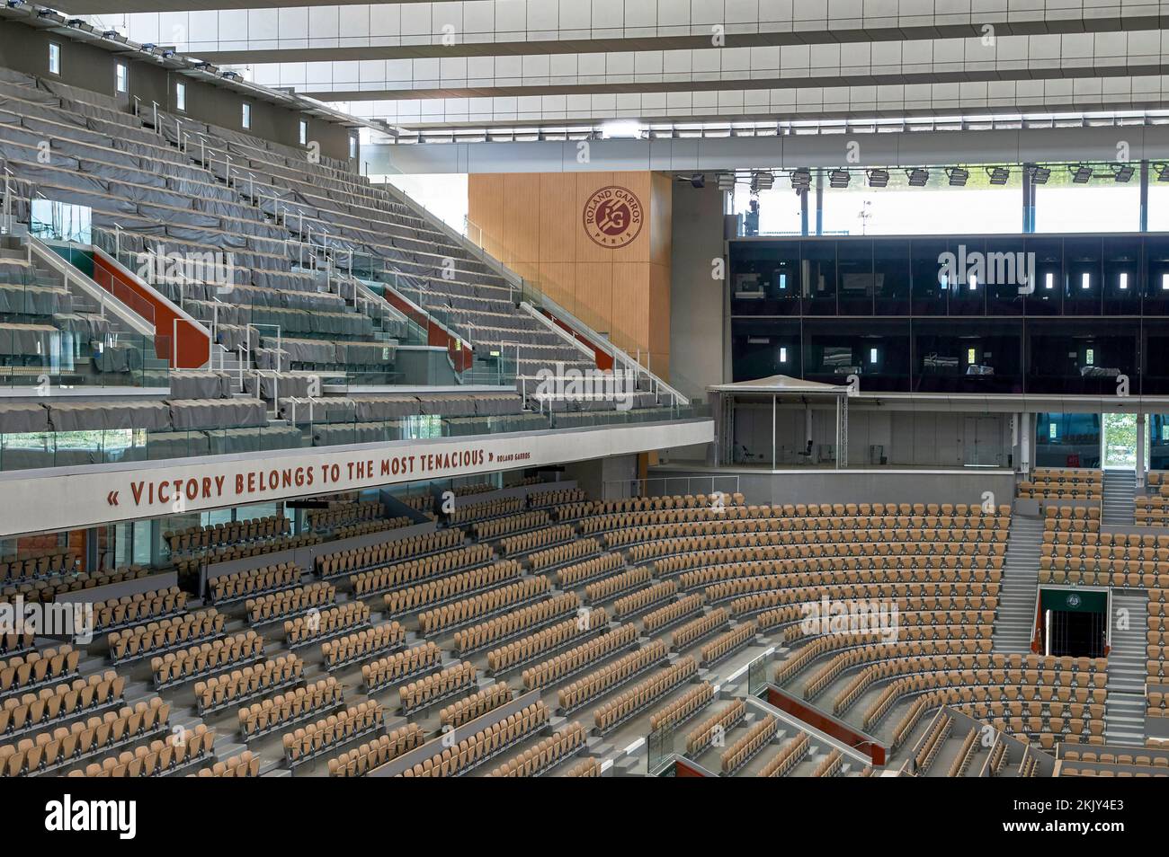 Main court of Philippe Chatrier at Roland Garros tennis complex in ...