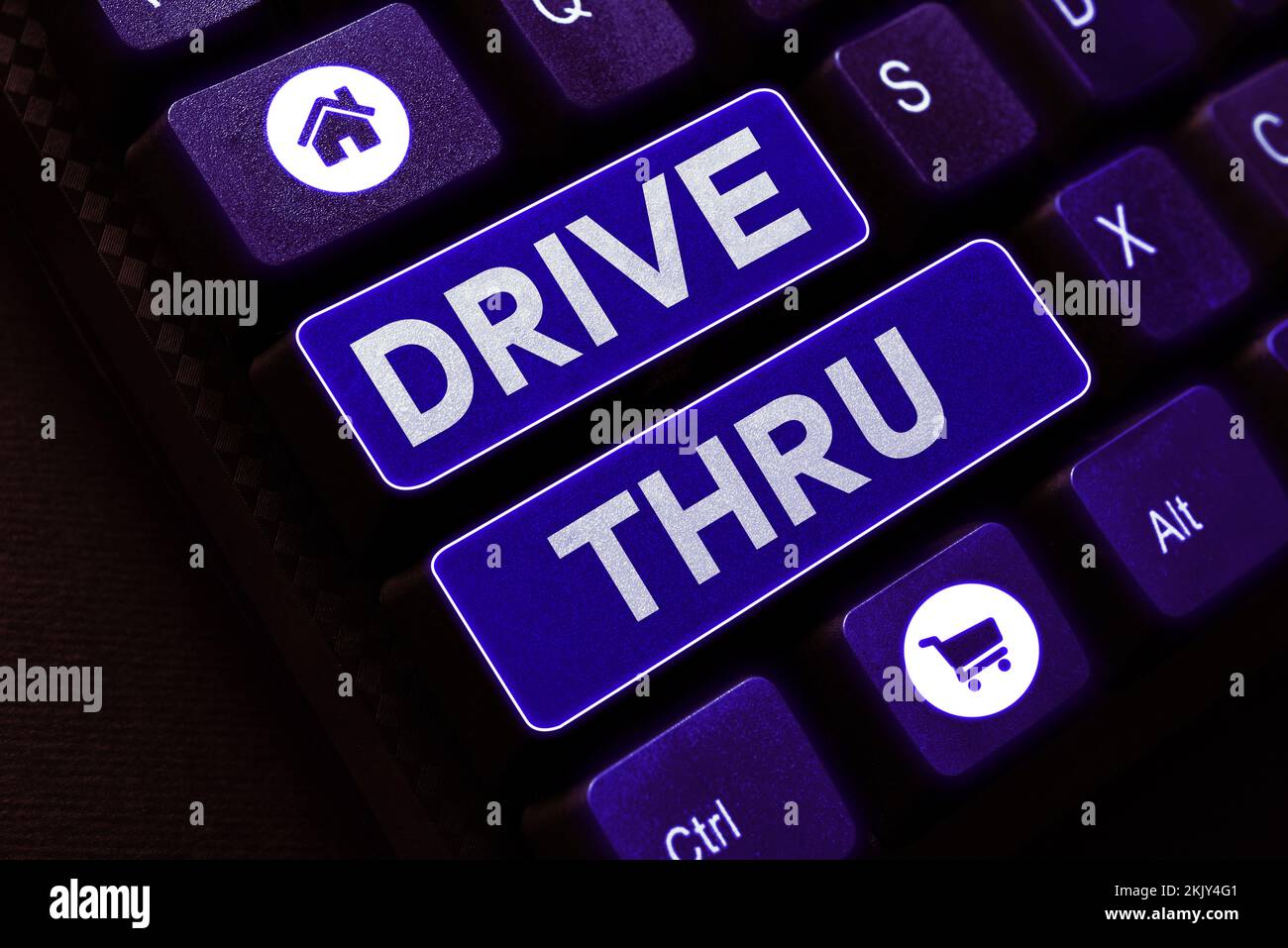 Writing displaying text Drive Thru. Word Written on place where you can ...