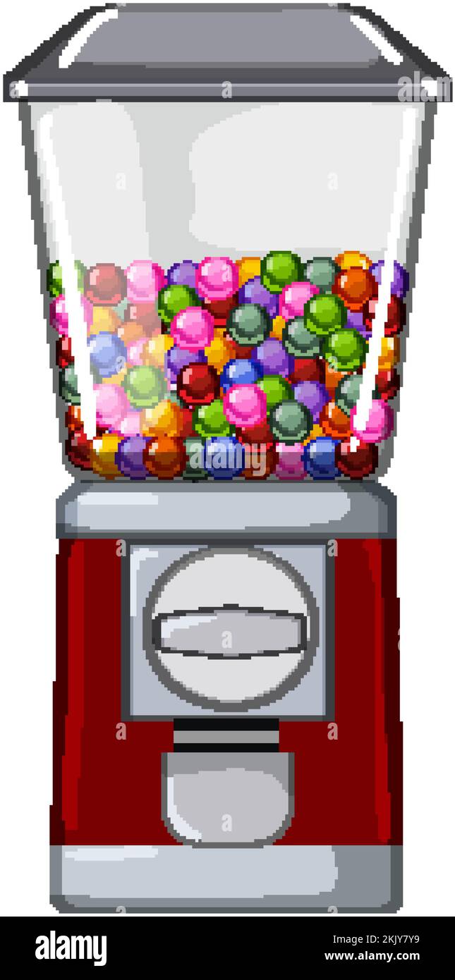glass bubblegum machine cartoon vector illustration Stock Vector Image ...