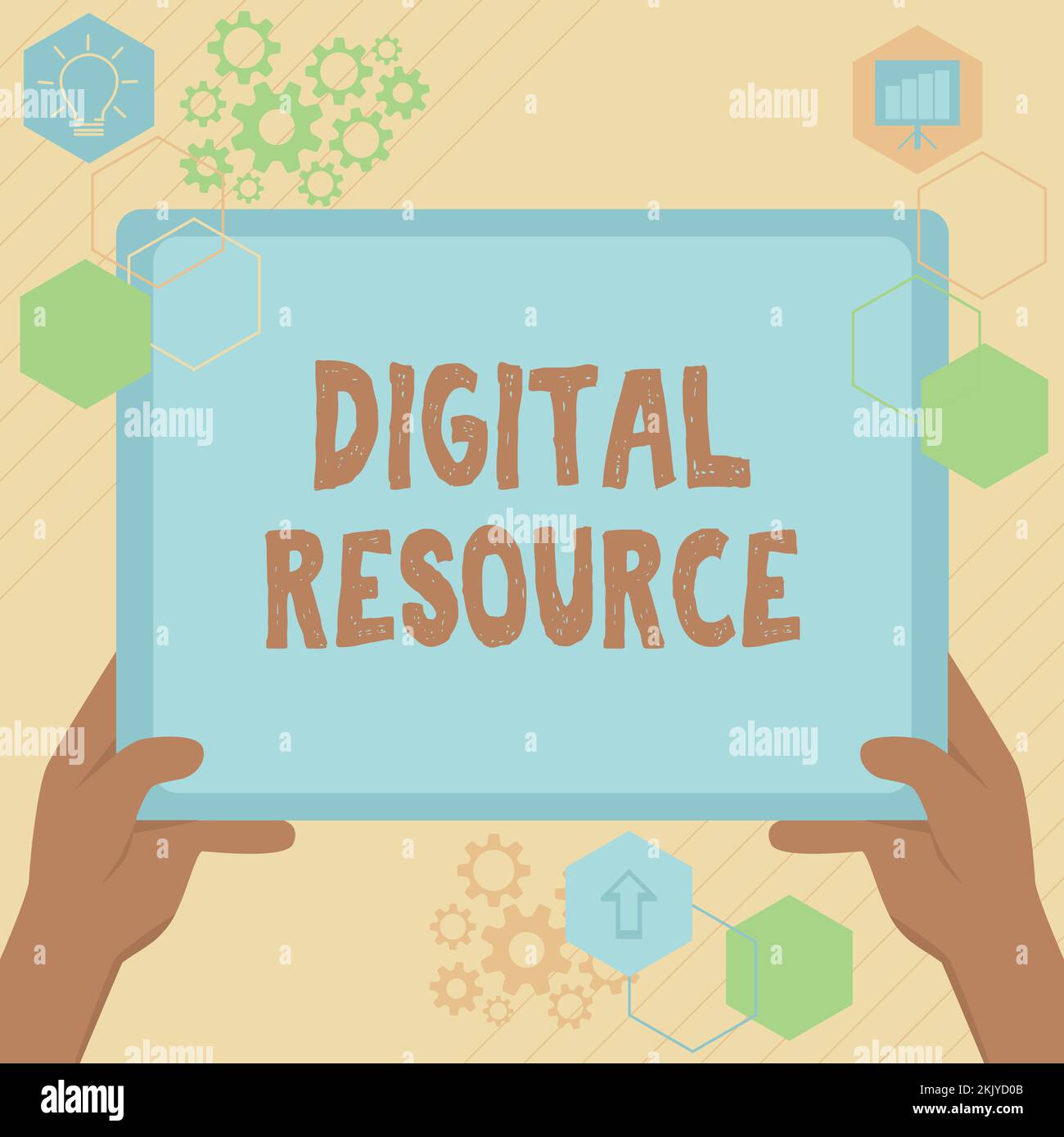 Text showing inspiration Digital Resource. Internet Concept content that distributed digitally ...