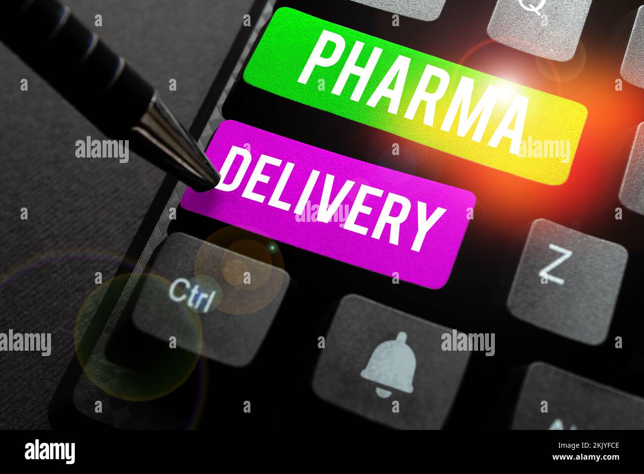 Text showing inspiration Pharma Delivery. Business approach getting ...