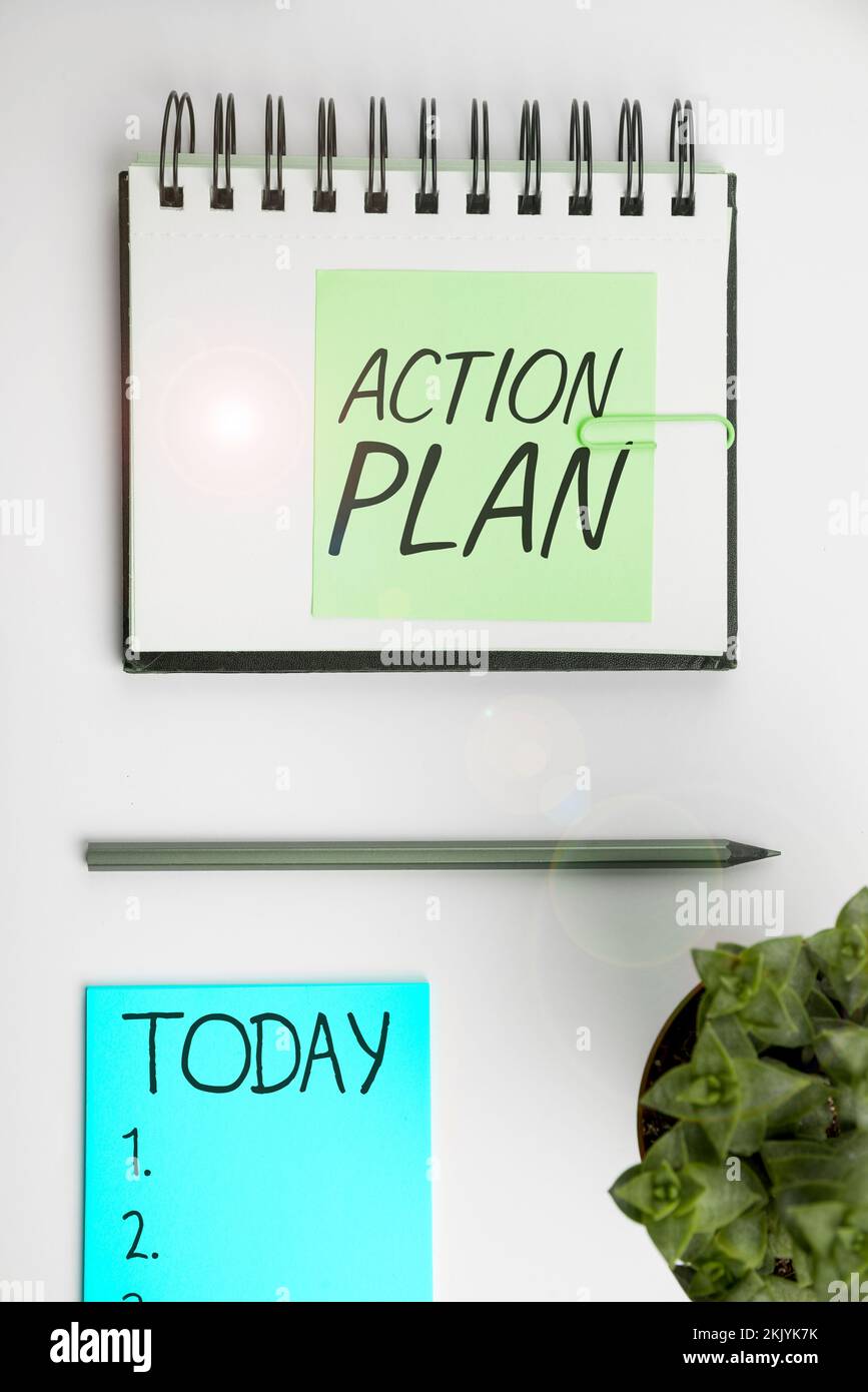 Inspiration showing sign Action Plan. Word for list of things or schedule to be made thia ...
