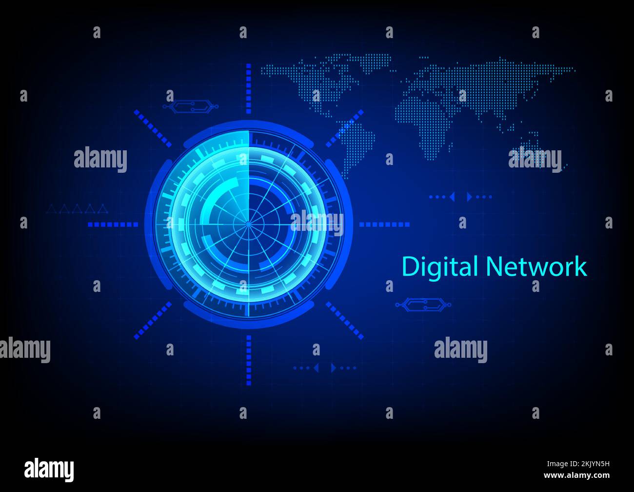 Abstract Background Hitech Technology Futuristic Network Connection Vector Illustration Stock