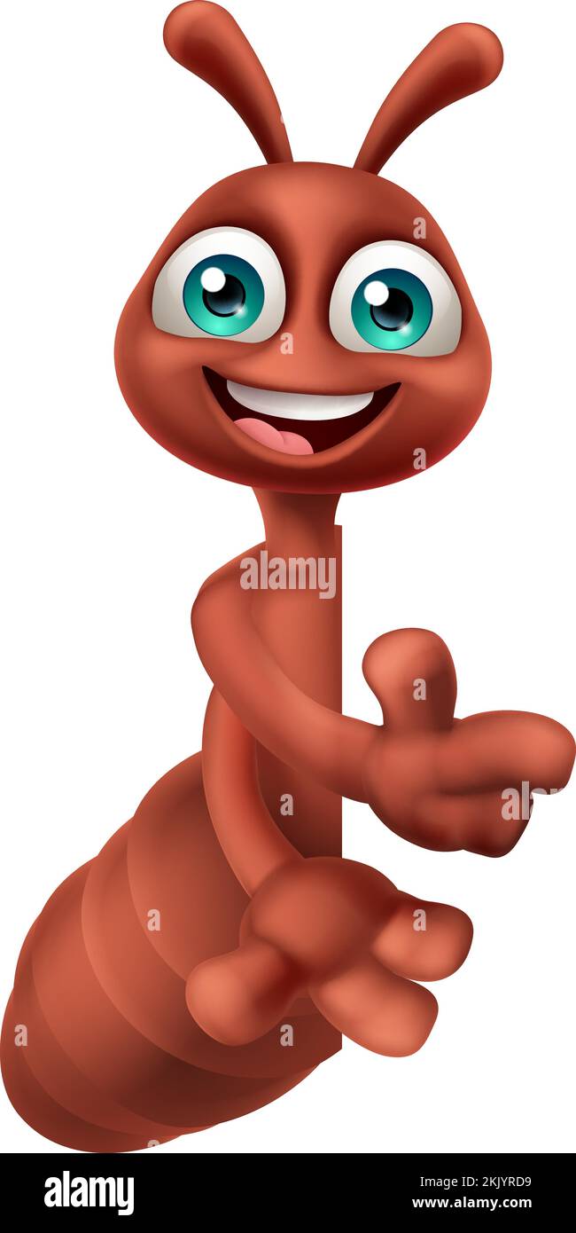 Ant Insect Bug Cute Cartoon Character Mascot Stock Vector Image & Art ...