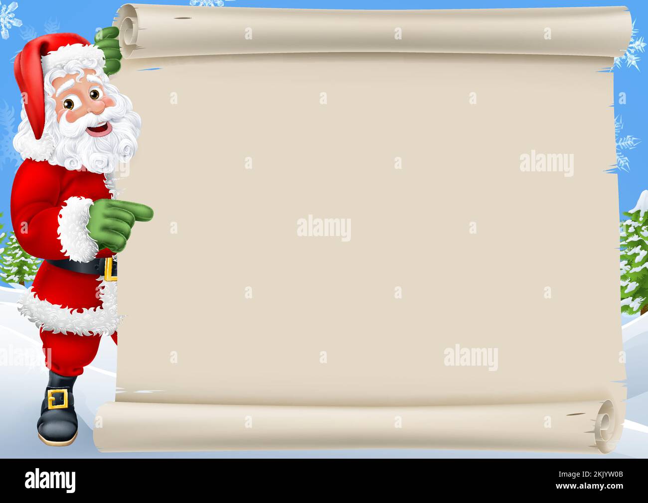 Christmas Santa Claus Sign Cartoon Background Stock Vector Image & Art ...