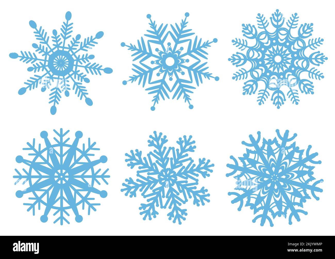 Openwork blue snowflakes Clipart JPEG illustration for stickers ...