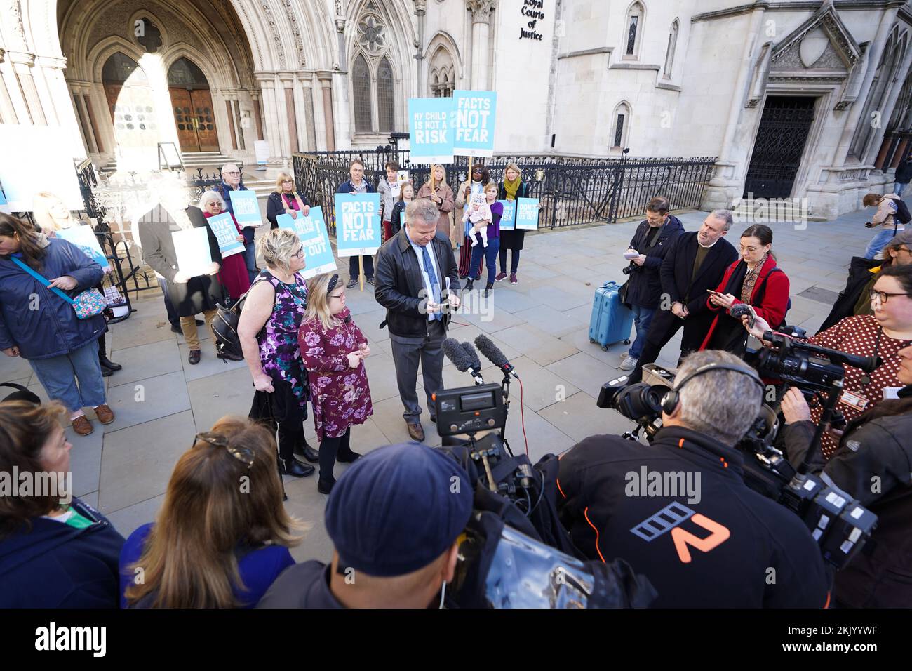 Legal representative Paul Conrathe, talks to the media outside the ...