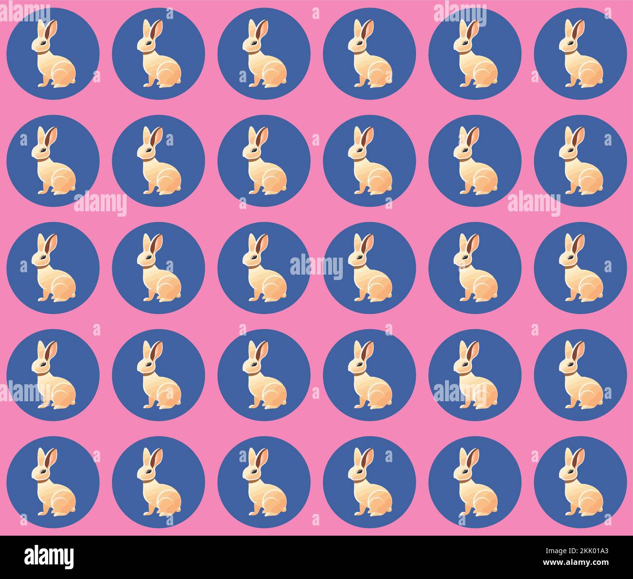 Minimalist seamless pattern with black rabbit, vector clipart Stock ...