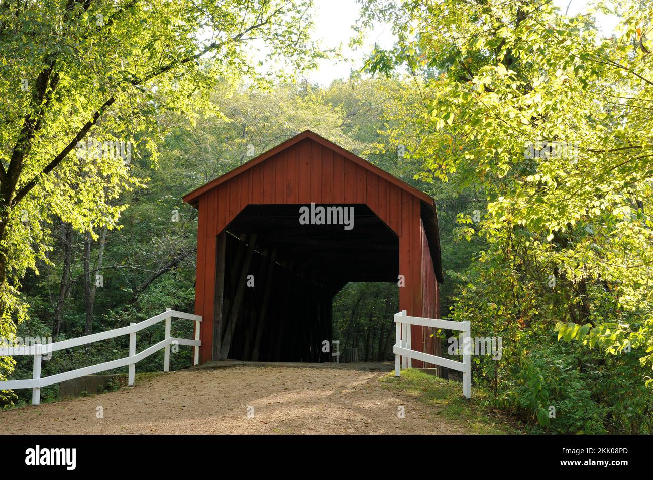 The Sandy Creek Wooden Covered Bridge Historic Site in Hillsboro ...