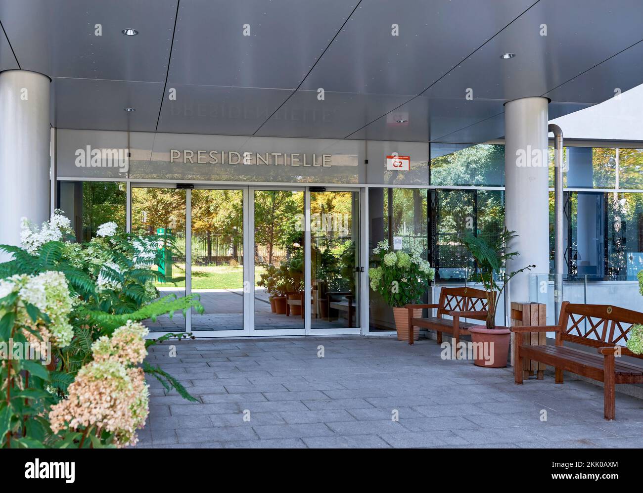 Presidential box at Roland Garros tennis complex in Paris Stock Photo ...