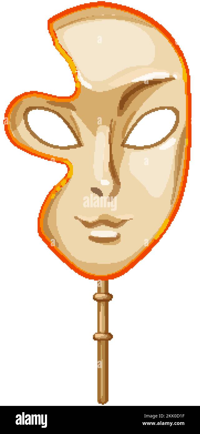 holiday carnival mask cartoon vector illustration Stock Vector Image ...