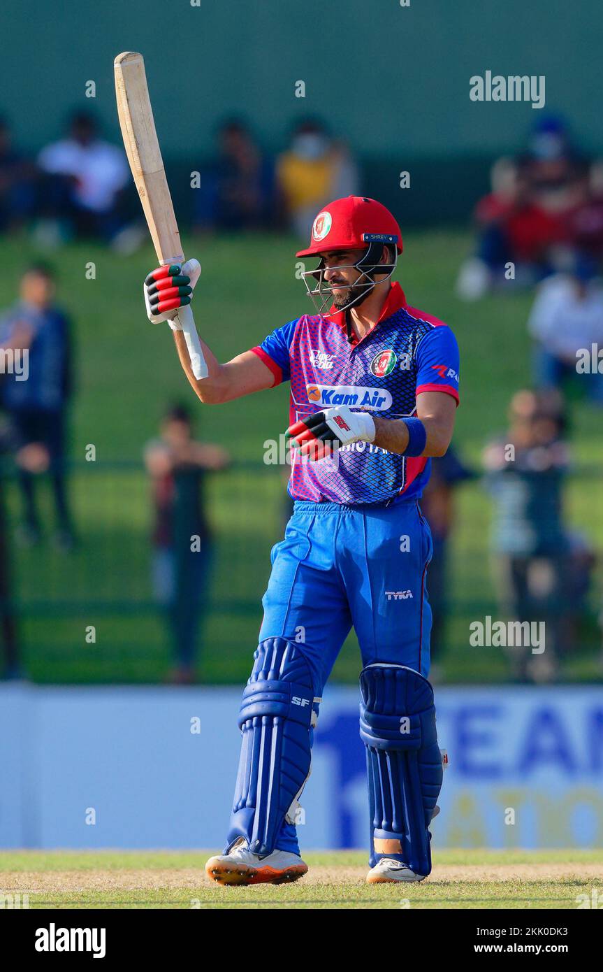 Kandy, Sri Lanka. 25th November 2022. Afghanistan's Ibrahim Zadran ...