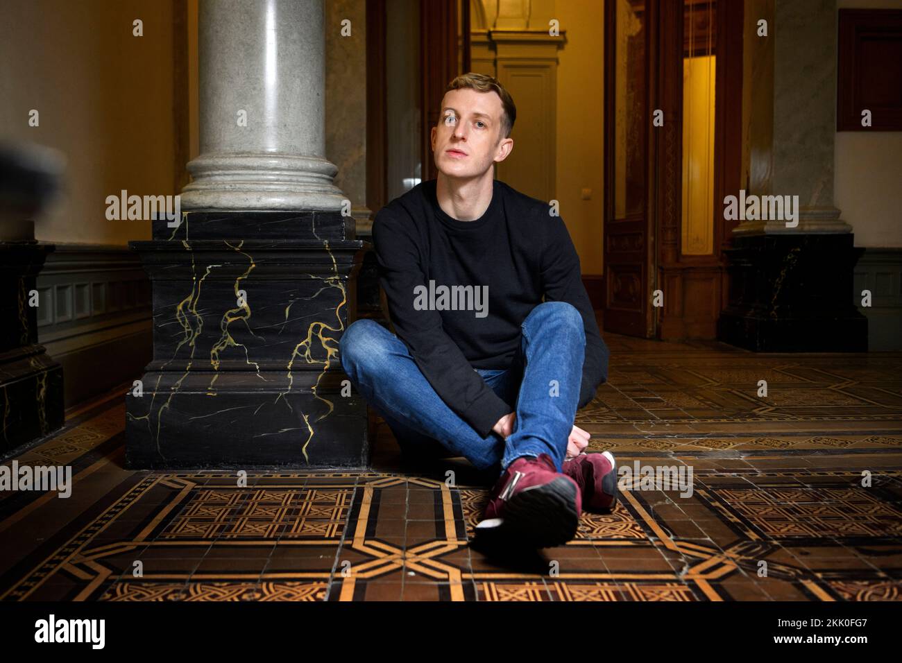 French author Édouard Louis photographed in Stockholm, Sweden. Photo ...
