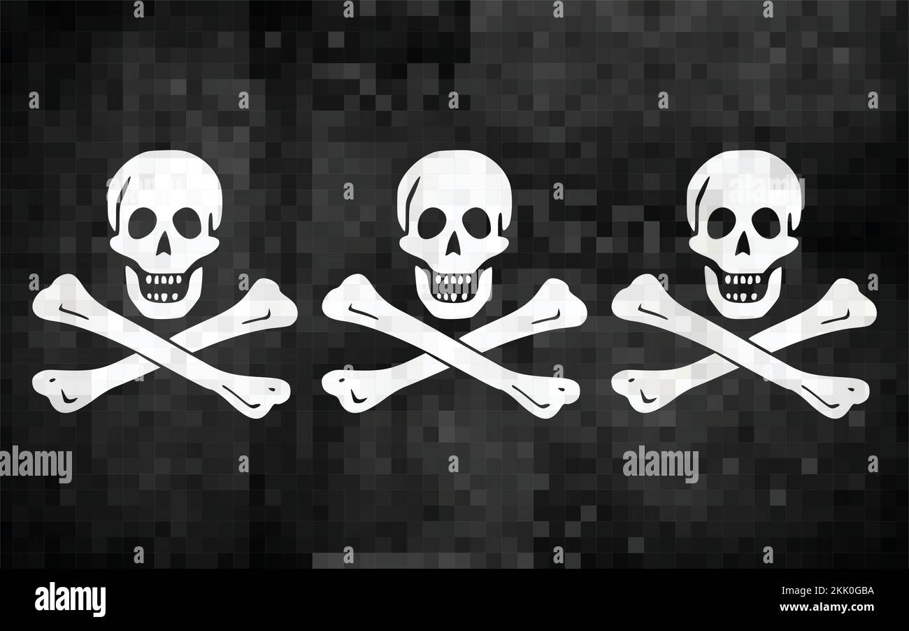 Pirate flag - Illustration, Christopher Condent pirate mosaic textured ...