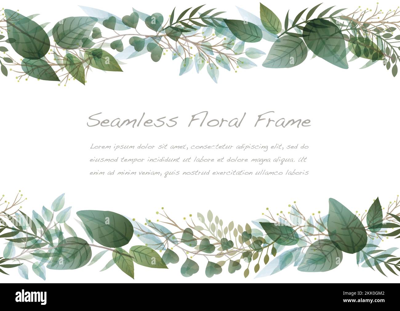 Floral frame horizontal Cut Out Stock Images & Pictures - Alamy