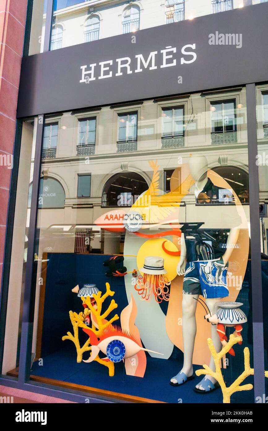 Strasbourg, France, Hermès Luxury Store, Shop WIndow Display, Detail ...
