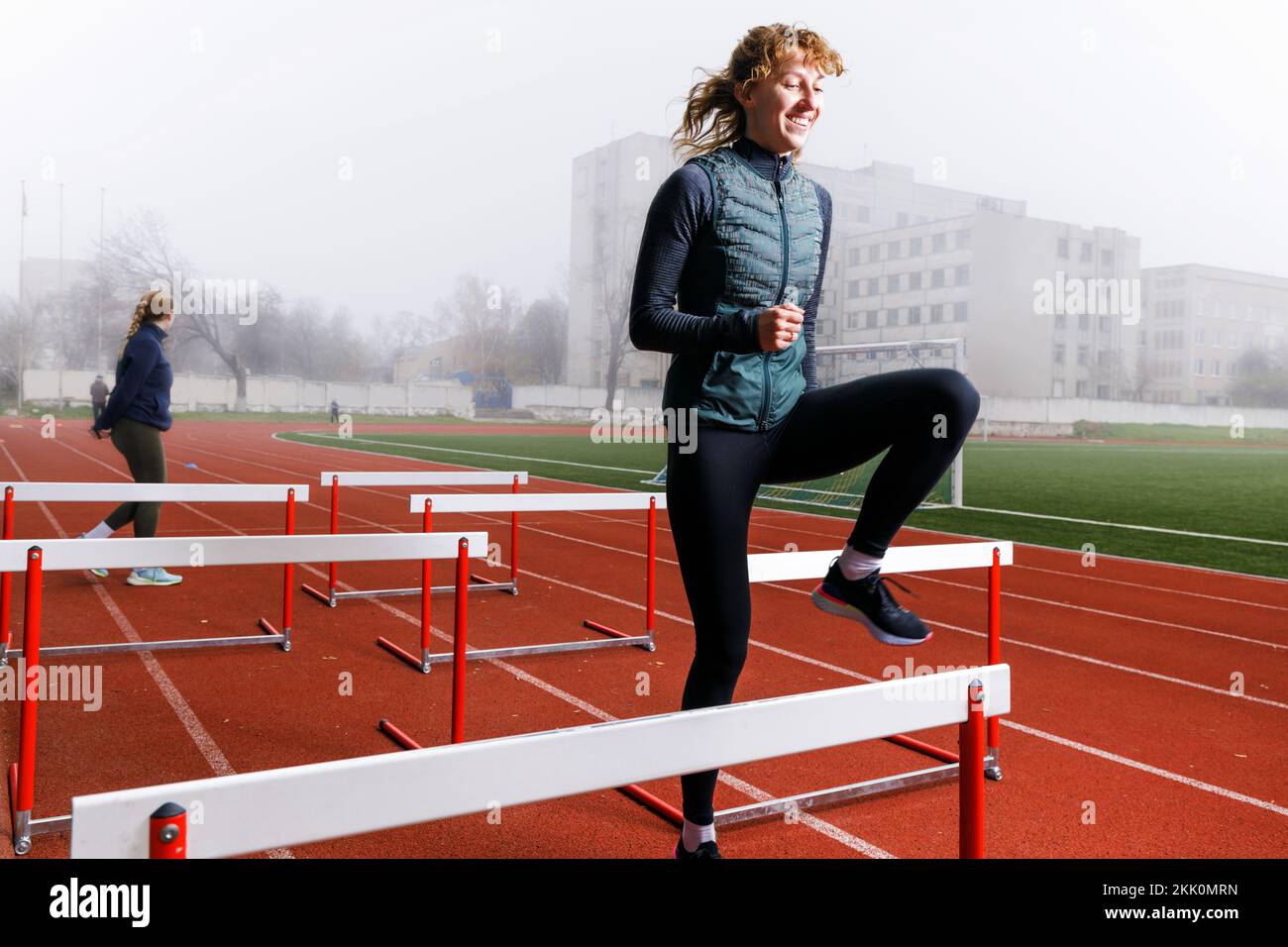 People woman hurdles hi-res stock photography and images - Alamy