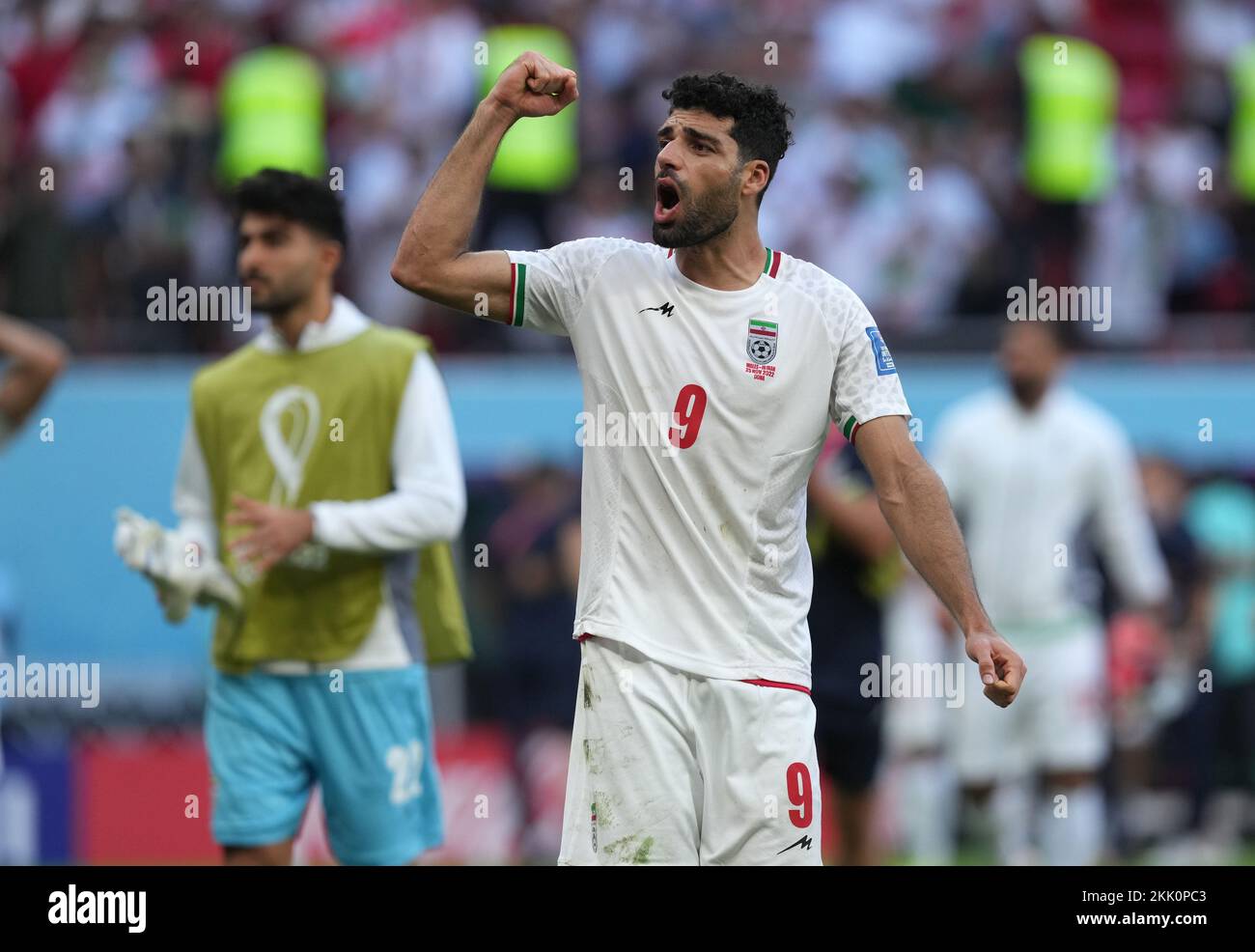 Iran's Mehdi Taremi celebrates after the FIFA World Cup Group B match ...