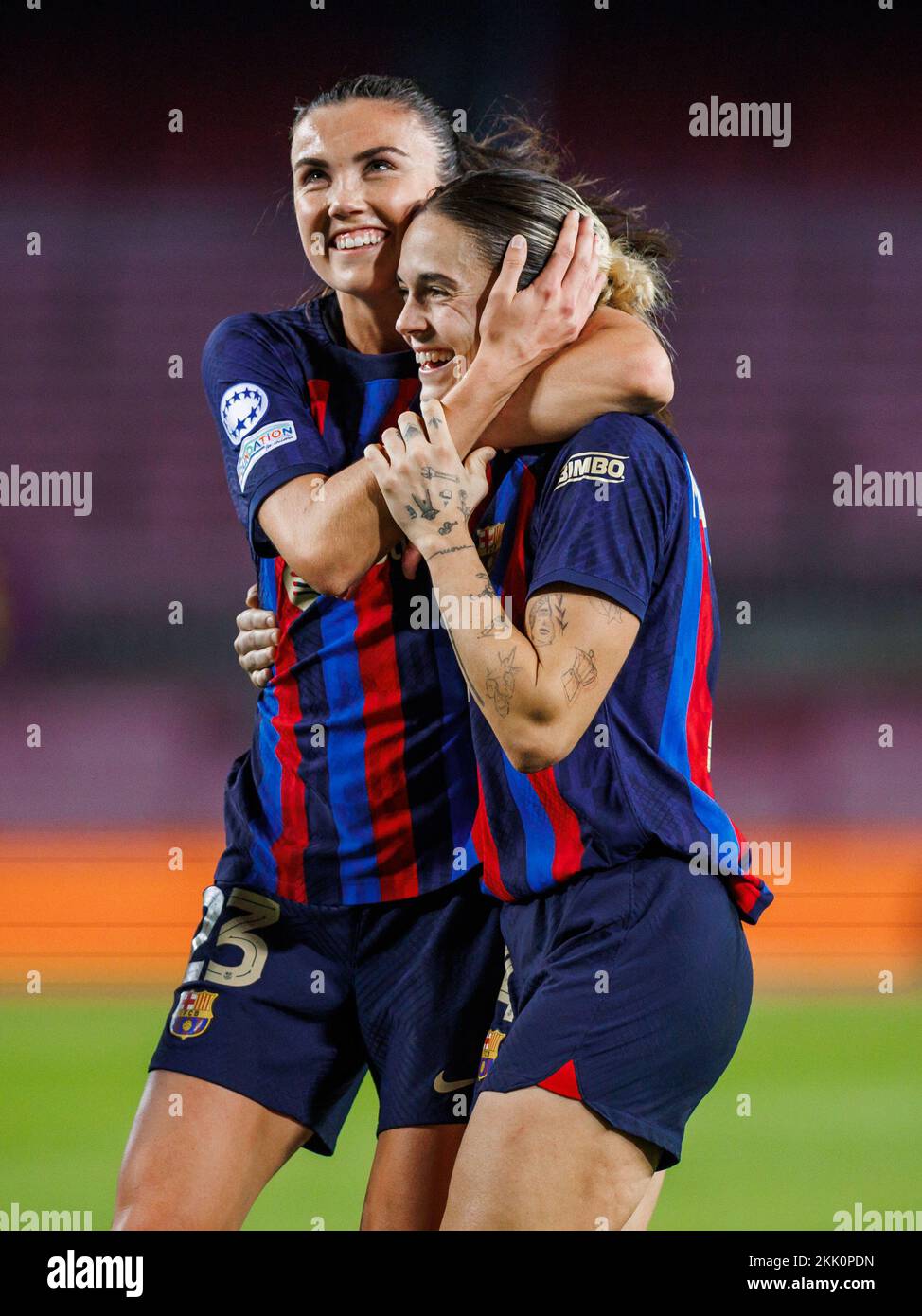 Barcelona, Spain. 24th Nov, 2022. Engen of FC Barcelona with Maria Leon ...