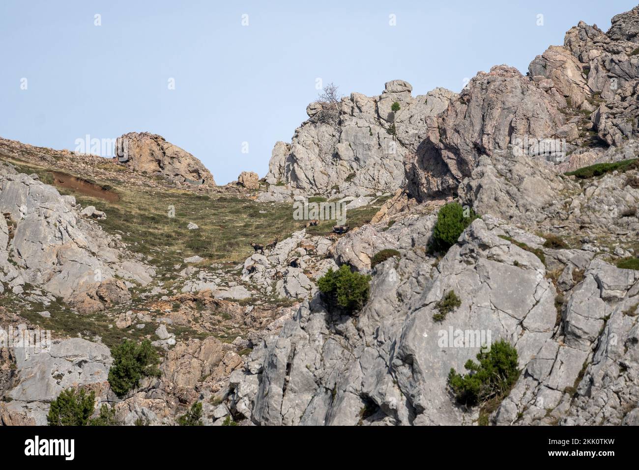 A beautiful landscape of a mountain in Valle de Anciles, Montes de Leon ...