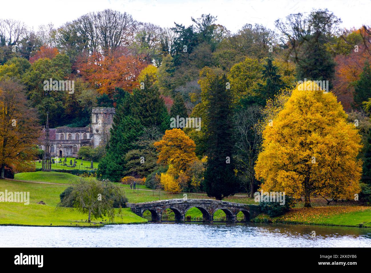 Spectacular autumn colour surrounds the parish church and historic ...