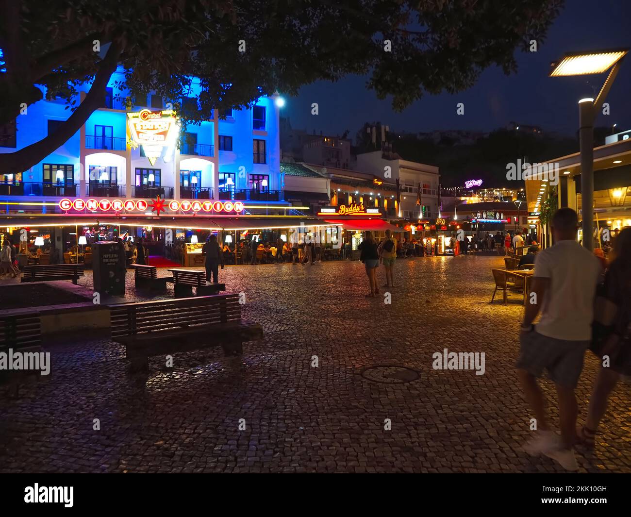 Nightlife in Albufeira at the Algarve coast of Portugal Stock Photo - Alamy