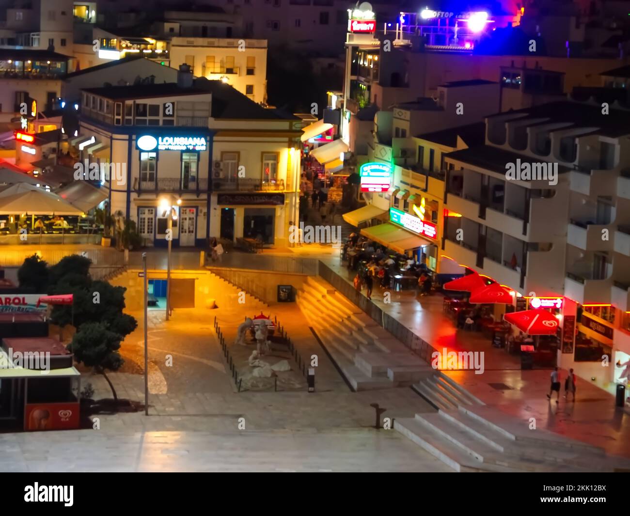 Nightlife in Albufeira at the Algarve coast of Portugal Stock Photo - Alamy